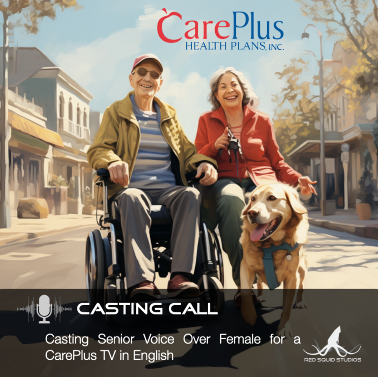 Red Squid Studios | Casting Voice Over Male for a CarePlus TV in English